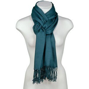 Teal Pashmina Scarf Shawl / Personalized Initial Shawl / Bridesmaid ...