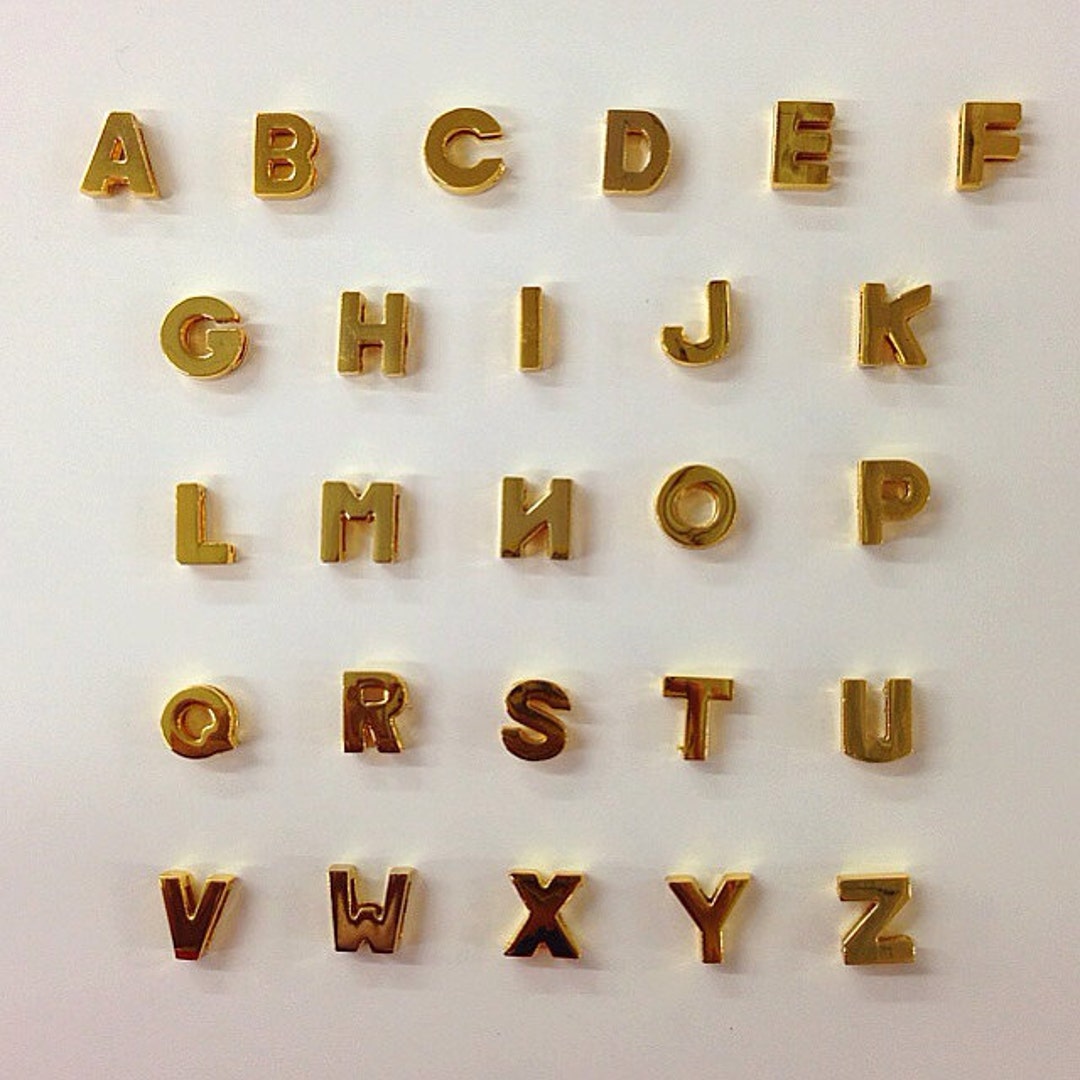 52pc Gold Metal Plain Letters Alphabet English Letters or Pick - Etsy