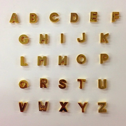 52pc Silver Metal Plain Letters Alphabet English Letters or - Etsy