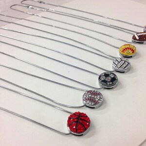 Rhinestone Sports Necklace - Baseball/football/softball/basketball ...