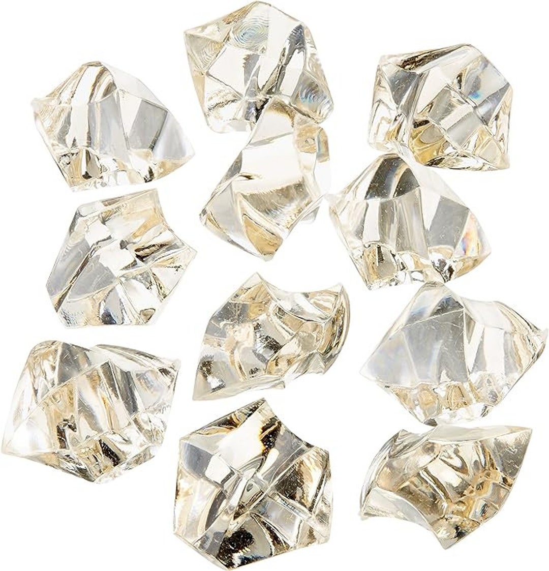 1lb 260pc Champagne Diamond Scatter Crystals Confetti Acrylic Gems ...