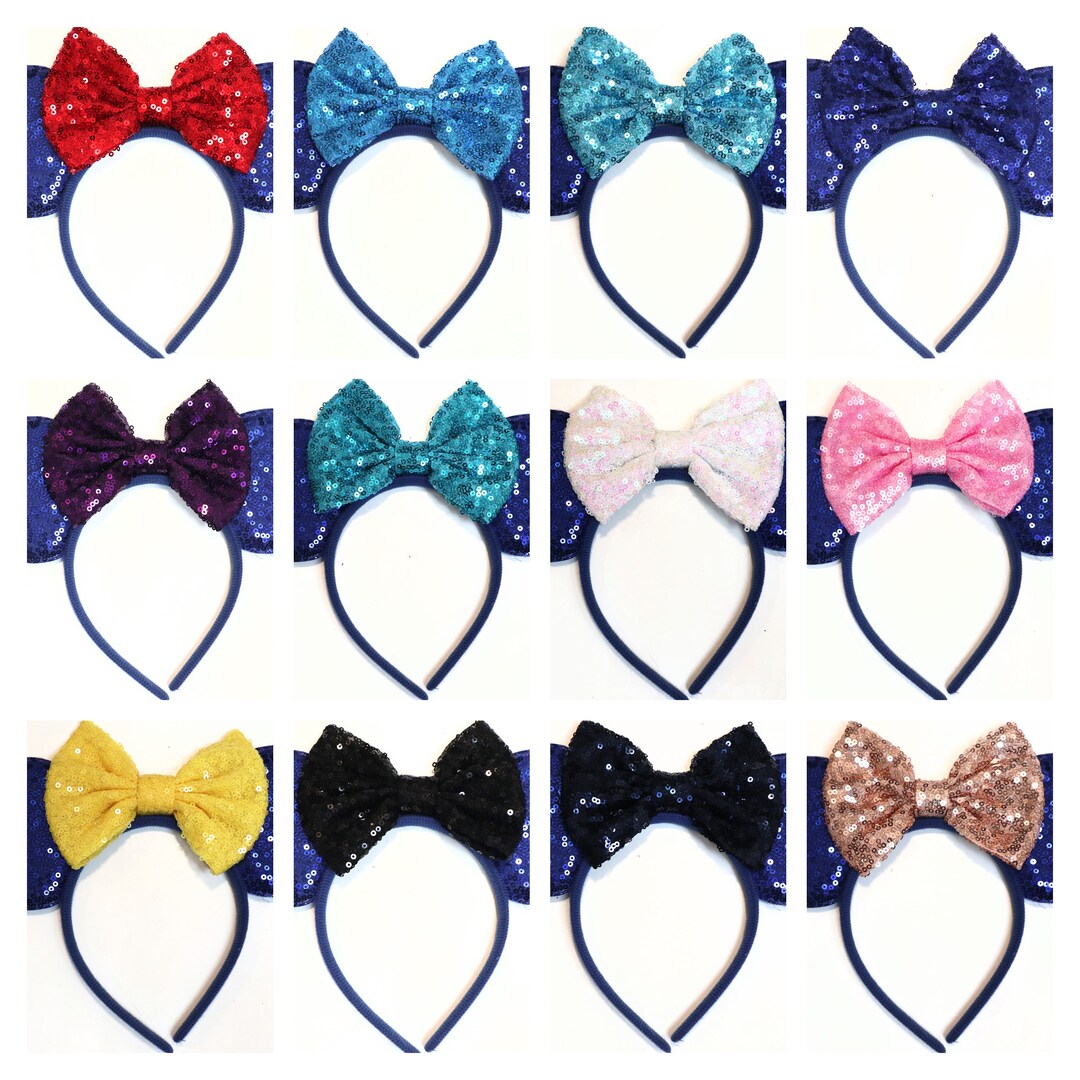 Blue Minnie Mouse Ears, Blue Disney Ears, Blue Minnie Ears Headband ...