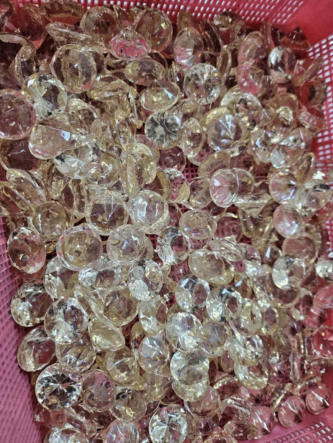 1lb 260pc Champagne Diamond Scatter Crystals Confetti Acrylic Gems ...
