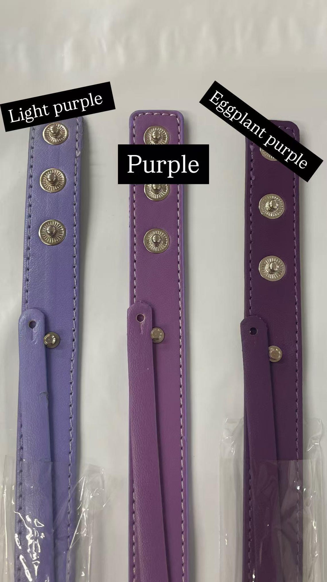 EXTRA LONG 9 Inches Faux Leather Wrist Slide Snap Bracelet / Bangle ...