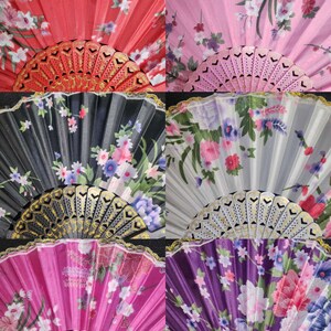 Set of 6/12/50/75/100 White Summer Glitter Beige Ivory Gold Folding Fan ...