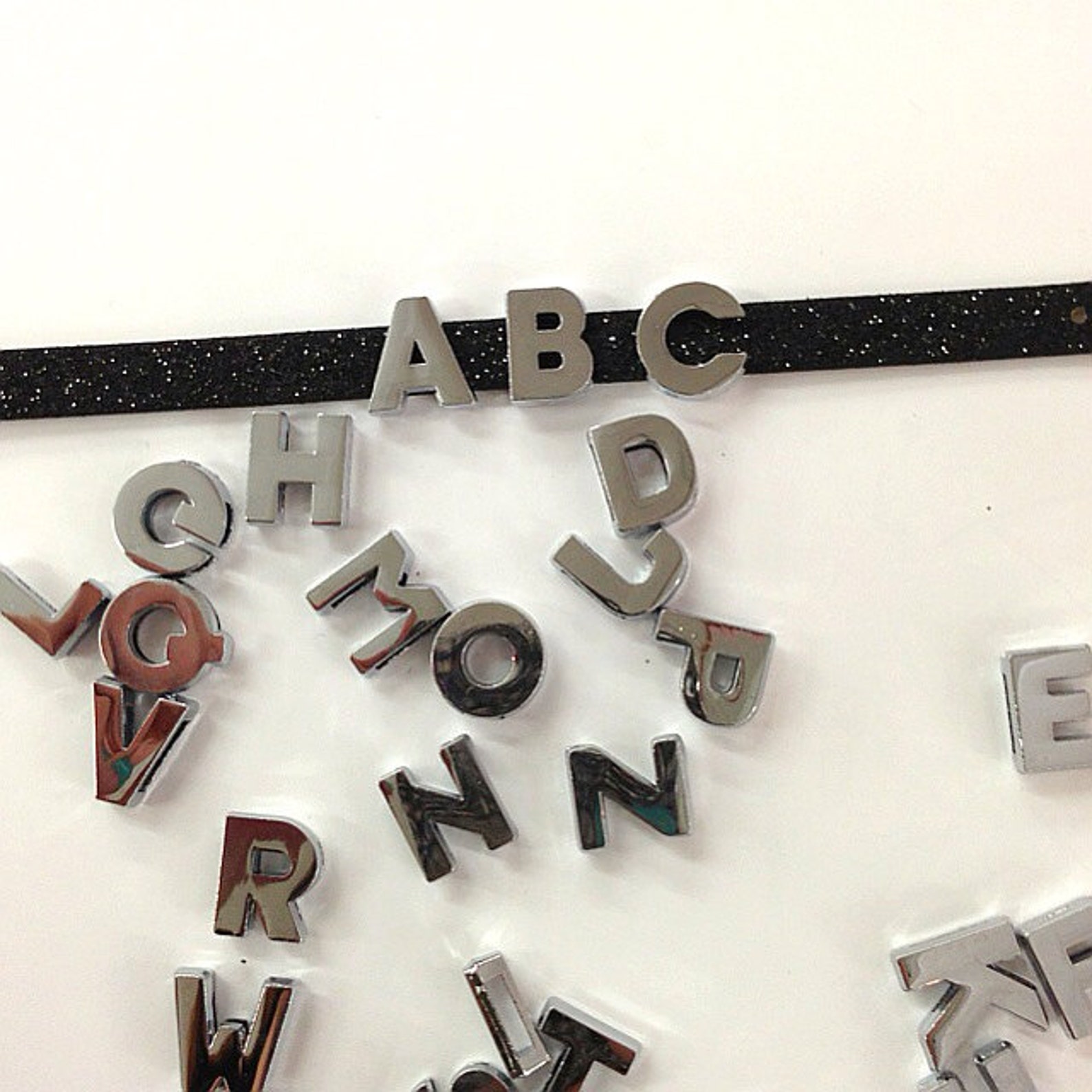 52pc Silver Metal Plain Letters Alphabet English Letters or Pick Your ...