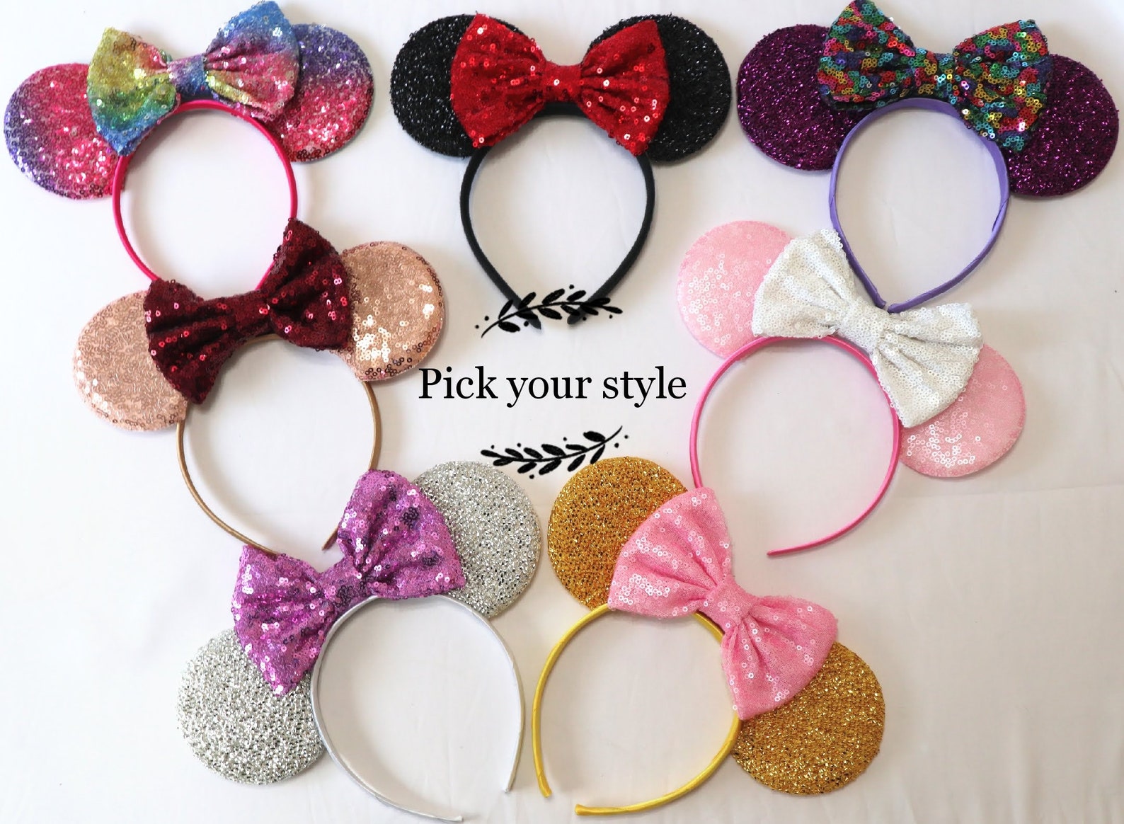 Neon Minnie Ears Minnie Mouse Ear Neon Color Neon Mickey - Etsy
