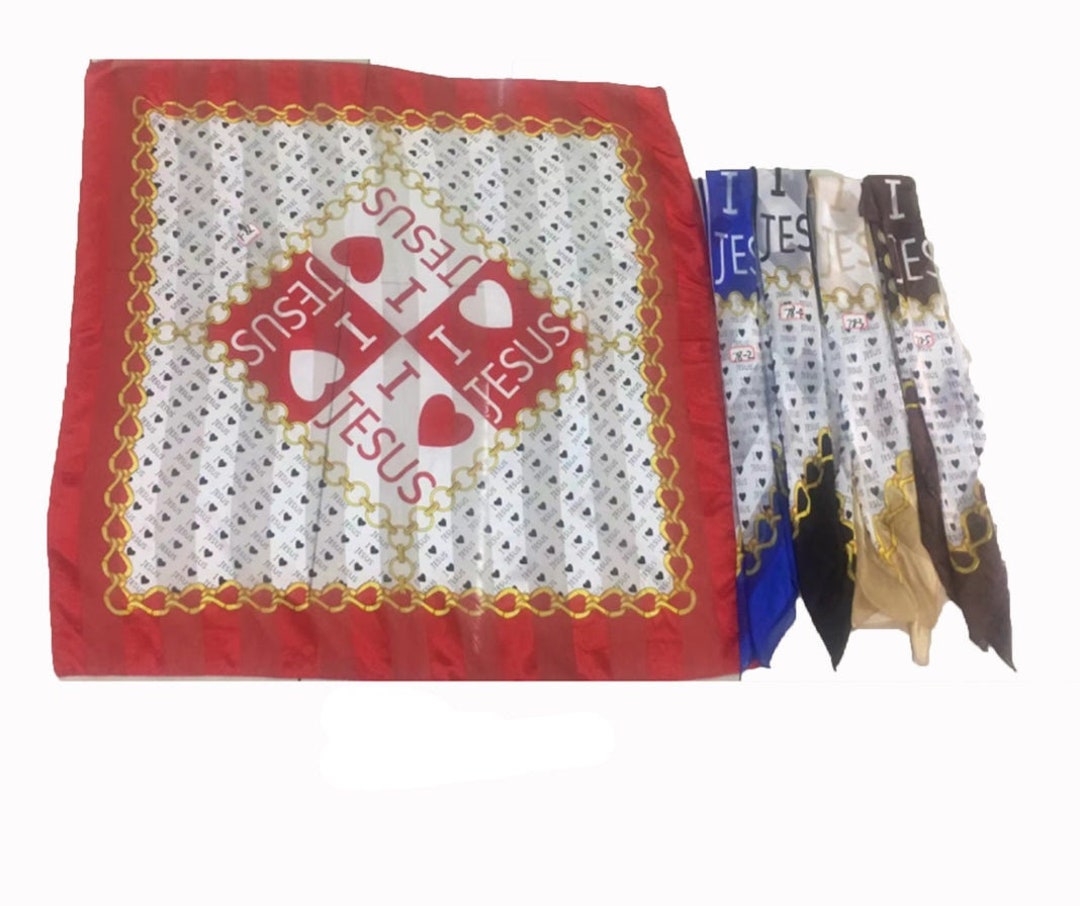 I Love Jesus Scarf /silky Hair Scarf/turban Scarf/neck Scarf/bandanna ...