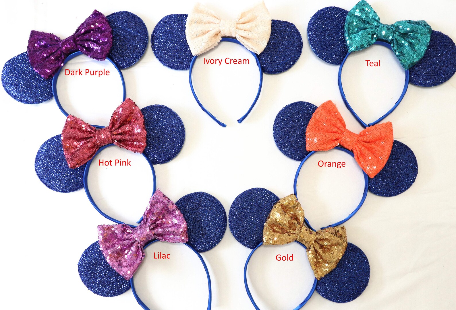 Blue Minnie Mouse Ears Blue Disney Ears Blue Minnie Ears | Etsy