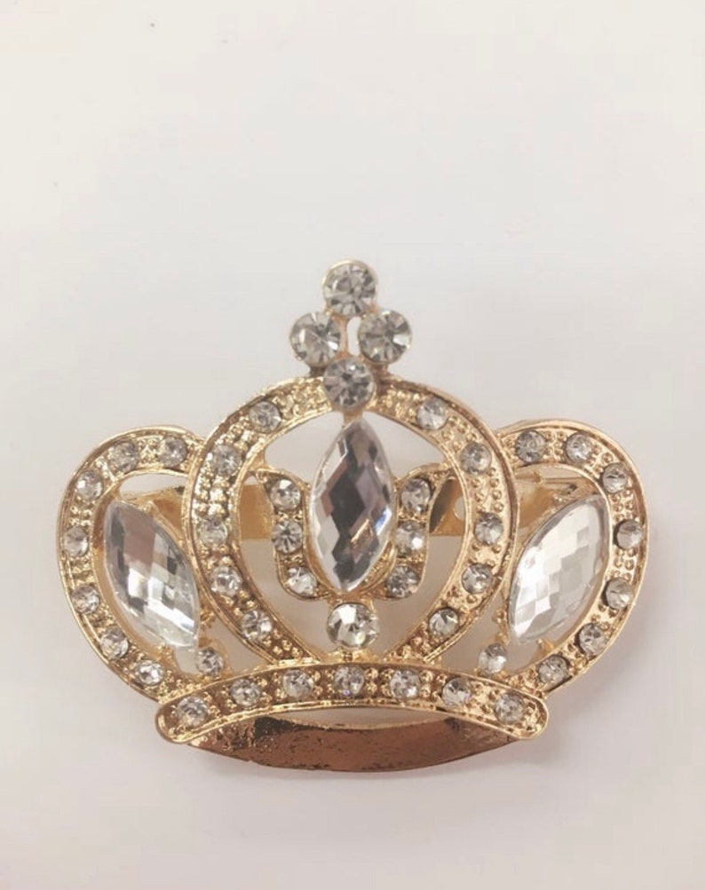 Small Vintage Inspired Crown Pin / 37mm X 43mm Use for Wedding - Etsy