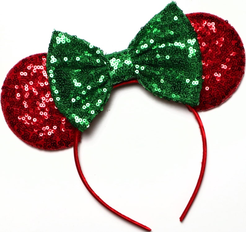 Christmas Mickey Ears Holiday Mickey Ears Christmas Minnie | Etsy