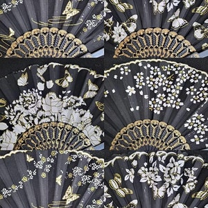 Set of 12/24/50/75/100 Wood Folding Fan W/ Gift Bag for Wedding Party ...