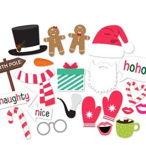 Christmas Photo Booth Props Christmas Party Props (Instant Download) - Etsy