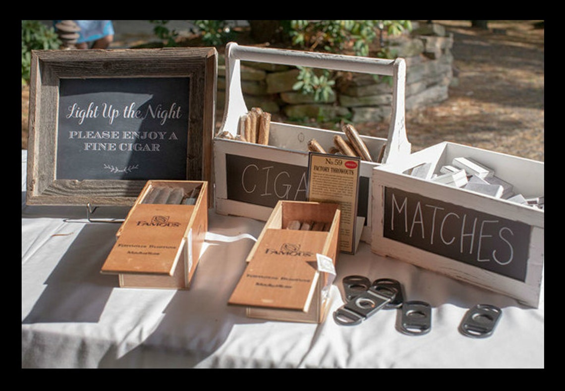 Wedding Cigar Bar Sign / Wedding Sign / Chalkboard Wedding Sign ...