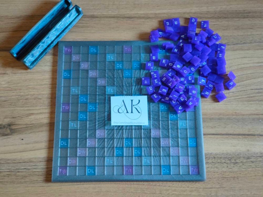 Scrabble Handmade Resin Games Family Game Christmas Gift - Etsy