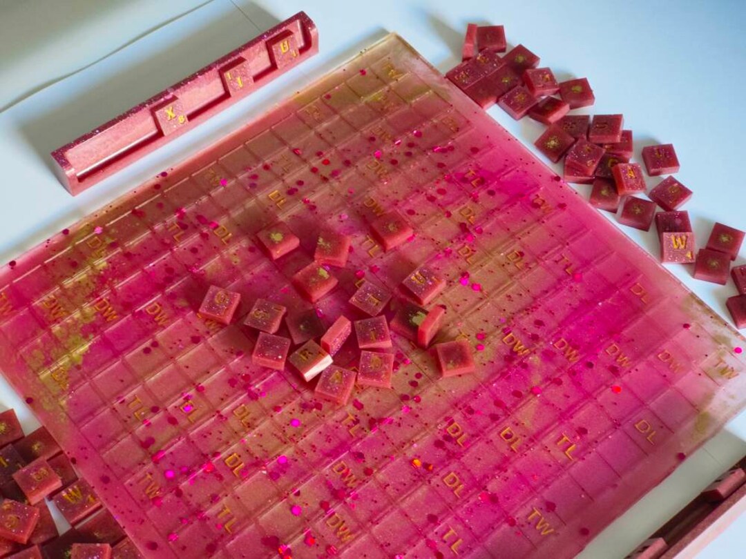 Scrabble Handmade Resin Games Family Game Christmas Gift - Etsy