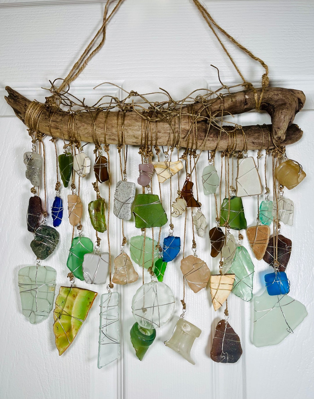 Seaglass Suncatcher Bohemian Sun Catcher Glass Window Art - Etsy