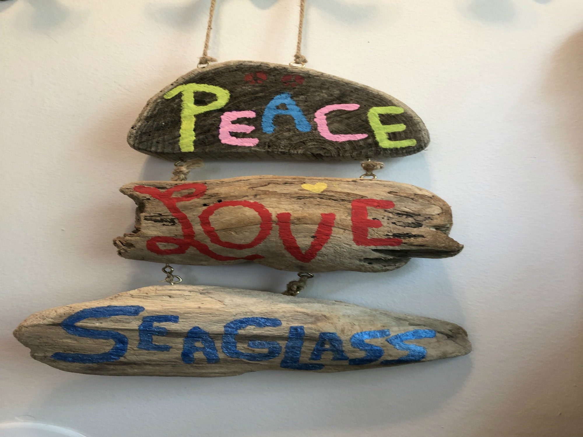 Driftwood Sign hand Painted Driftwood Hanging Wall | Etsy