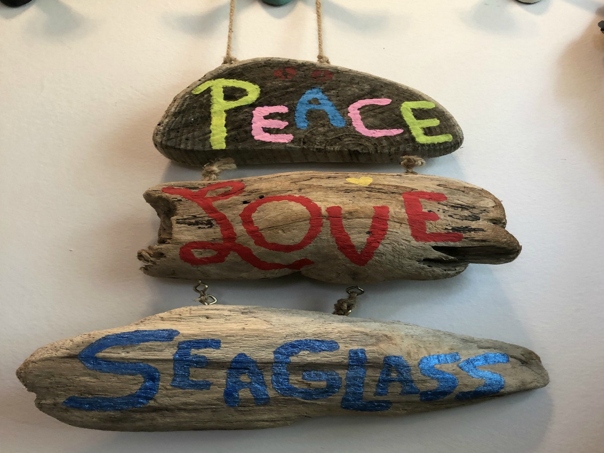Driftwood Sign hand Painted Driftwood Hanging Wall | Etsy