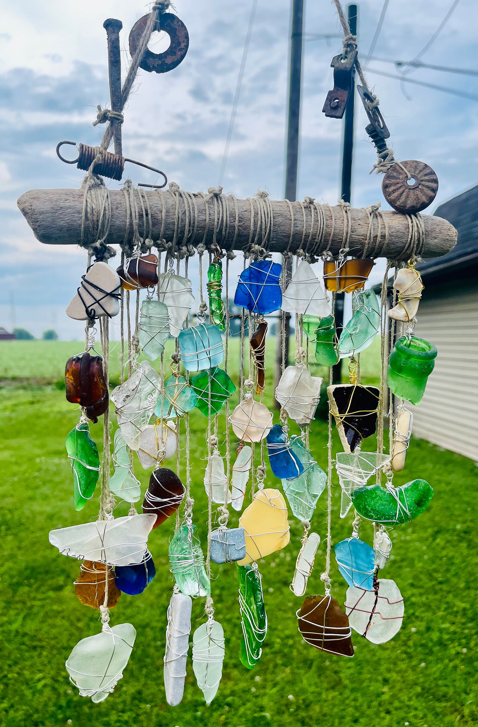 Seaglass Suncatcher Beach Glass Suncatcher Bohemian Suncatcher ...