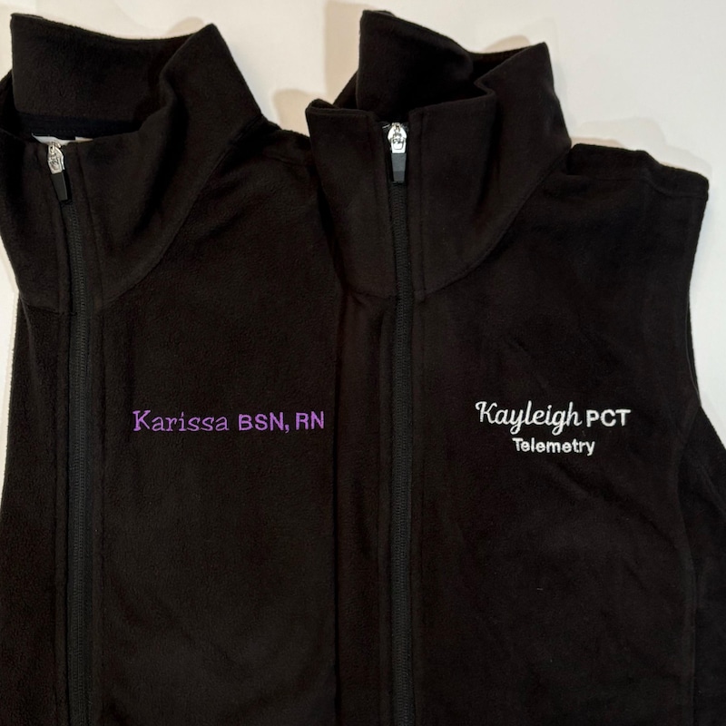 Fleece Healthcare Vest - Etsy