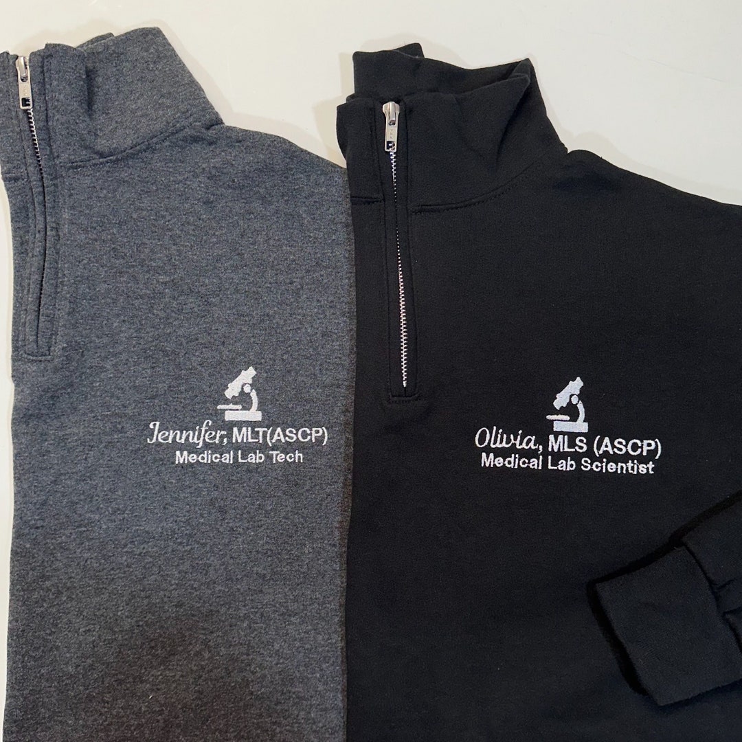 Medical Lab Scientist Quarter Zip Sweatshirt | Custom Science Medicine ...