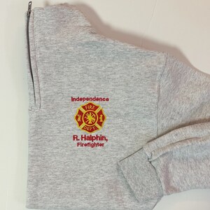 Firefighter Custom Quarter Zip Collar Sweatshirt, Rescue, Fire, Squad ...