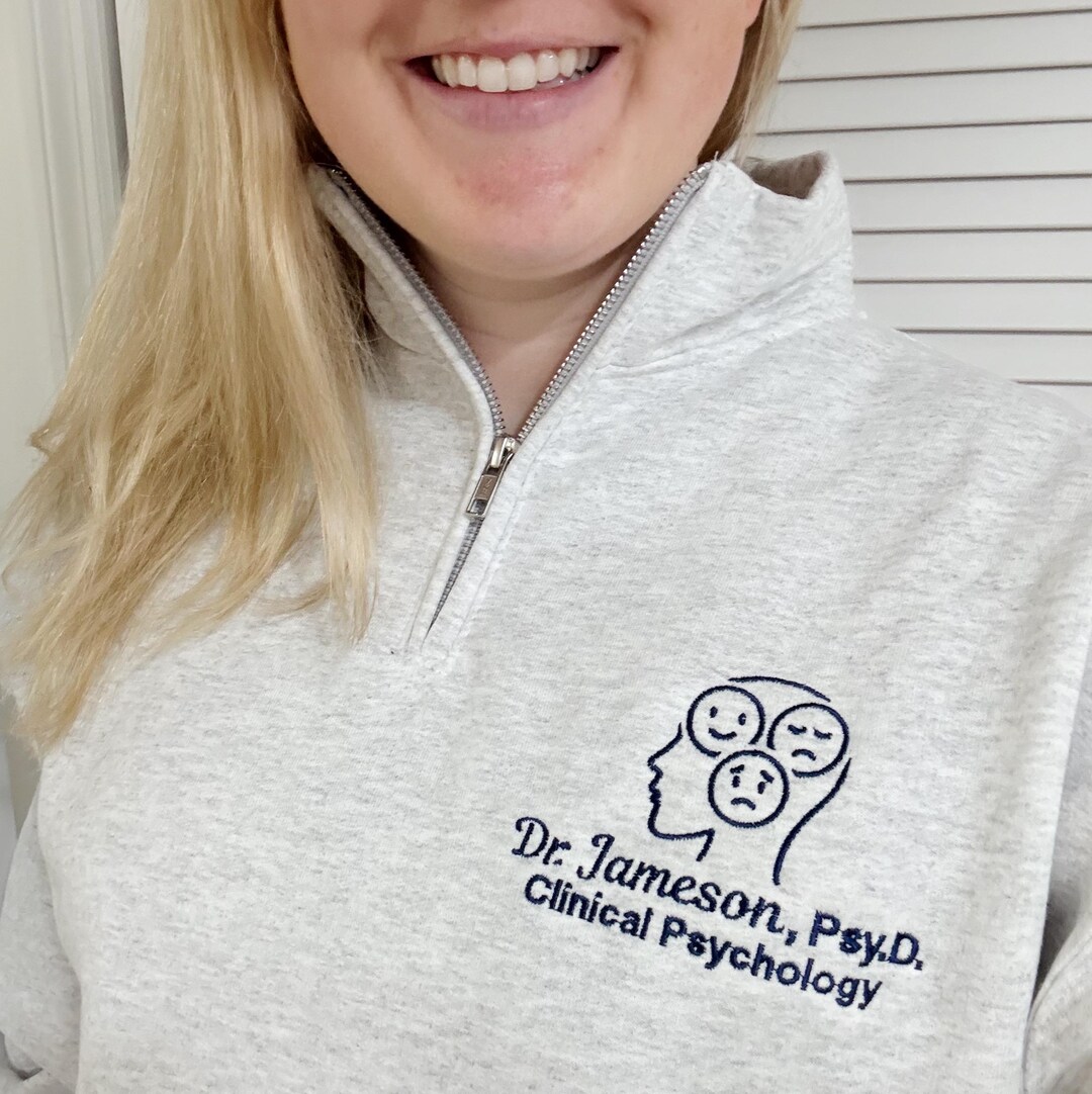 Custom Psychiatry Quarter Zip Sweatshirt – Embroidered Name ...