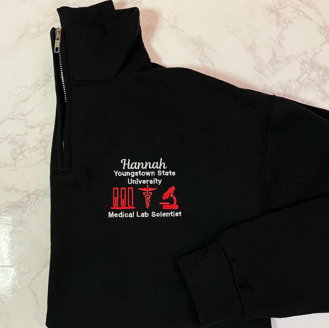 Medical Lab Scientist Quarter Zip Sweatshirt | Custom Science Medicine ...
