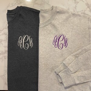 Monogram Sweatshirt for Women | Monogrammed Pullover Crewneck Sweater ...
