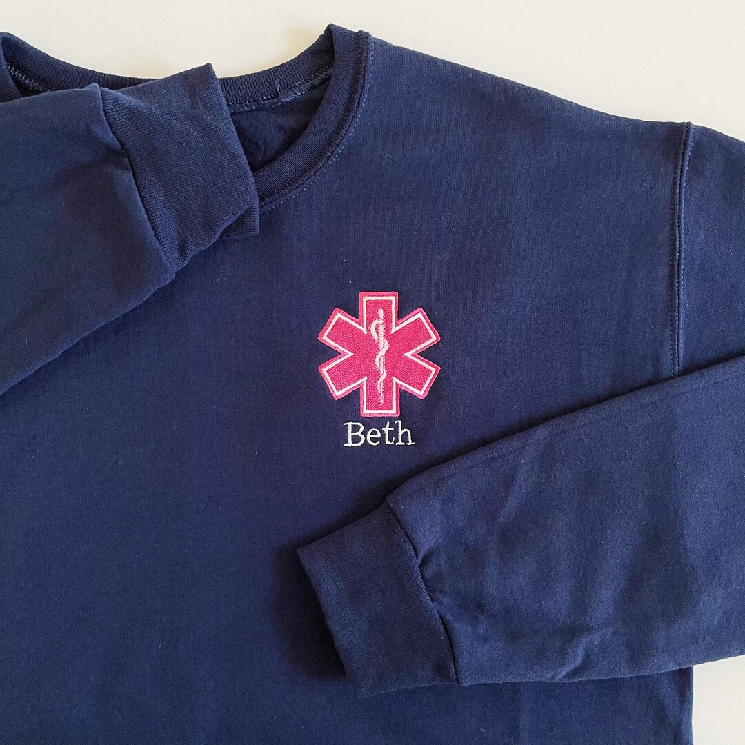 EMT EMS Custom Crewneck Sweatshirt, Rescue, Fire, Shirt 1/4 Zip ...