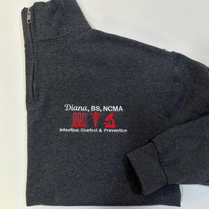 Medical Lab Scientist Quarter Zip Sweatshirt | Custom Science Medicine ...