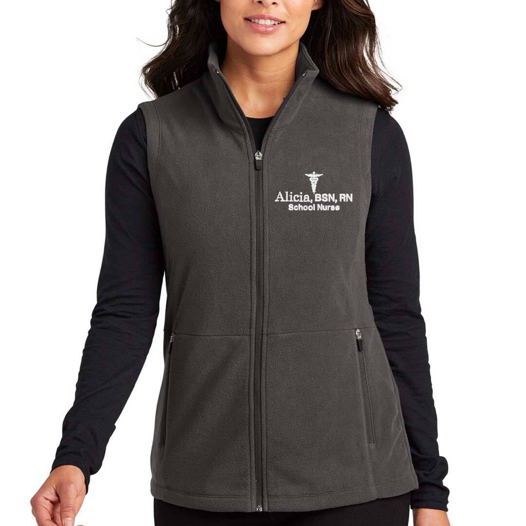 Custom Medical Vest for Women, Full Zip With Zippered Pockets ...
