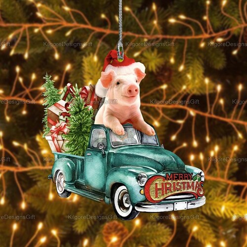 Pig Christmas Tree Ornament - Etsy