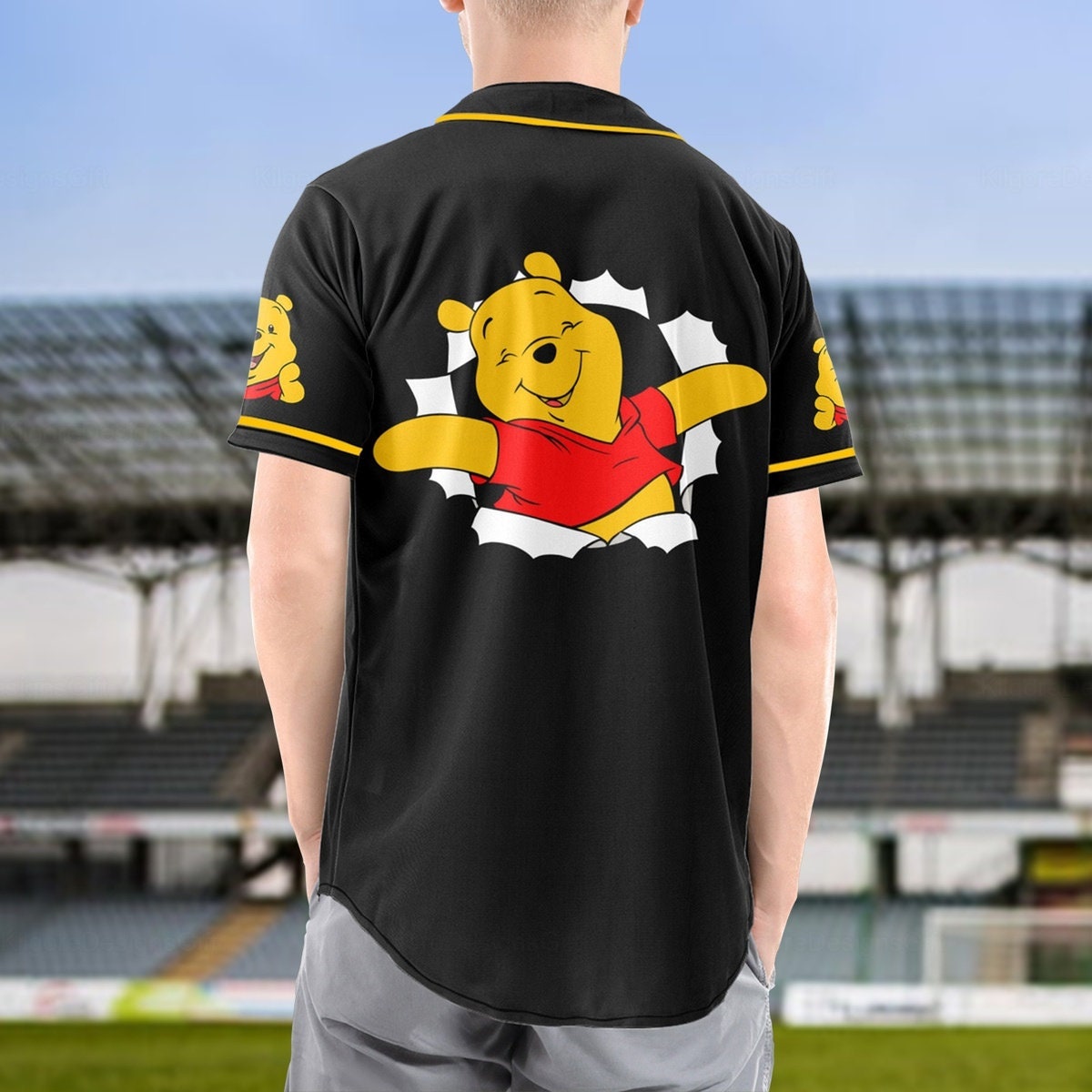 Pooh Disneyland Baseball Jersey Personnalisé