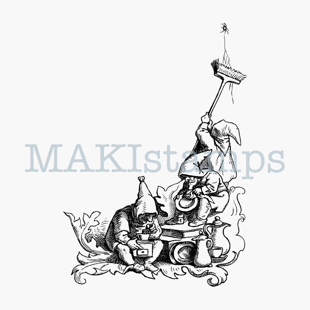 Three Little Imps Preparing for the Holiday Season ... - Rubber Stamp ...