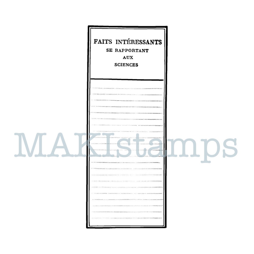Collage Rubber Stamp Observation Chart / Science Rubber Stamp - Etsy