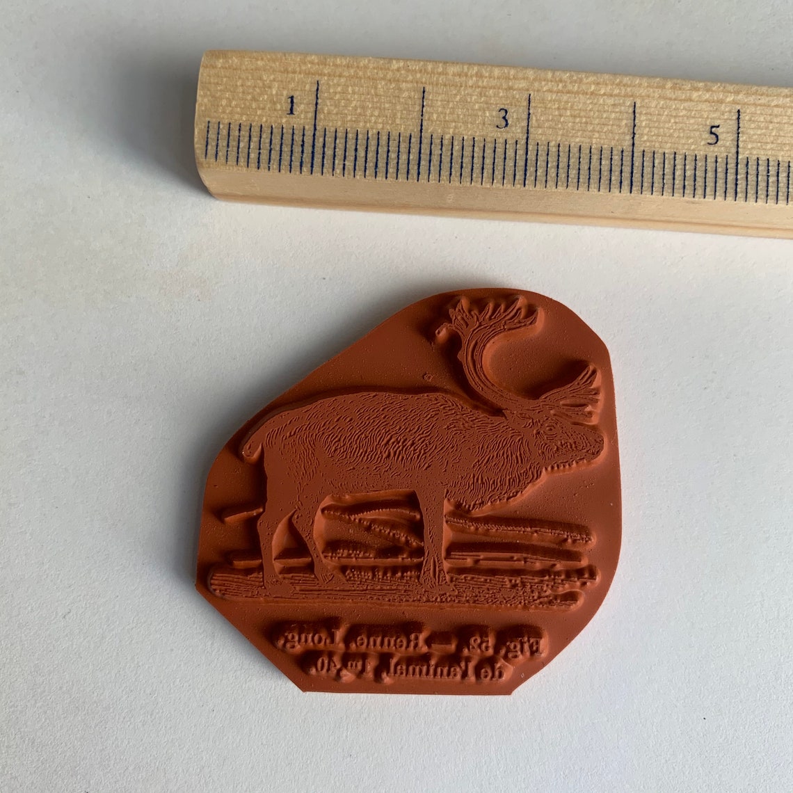 Little Reindeer Deer Rubber Stamp / Christmas Stamp - Unmounted Rubber ...