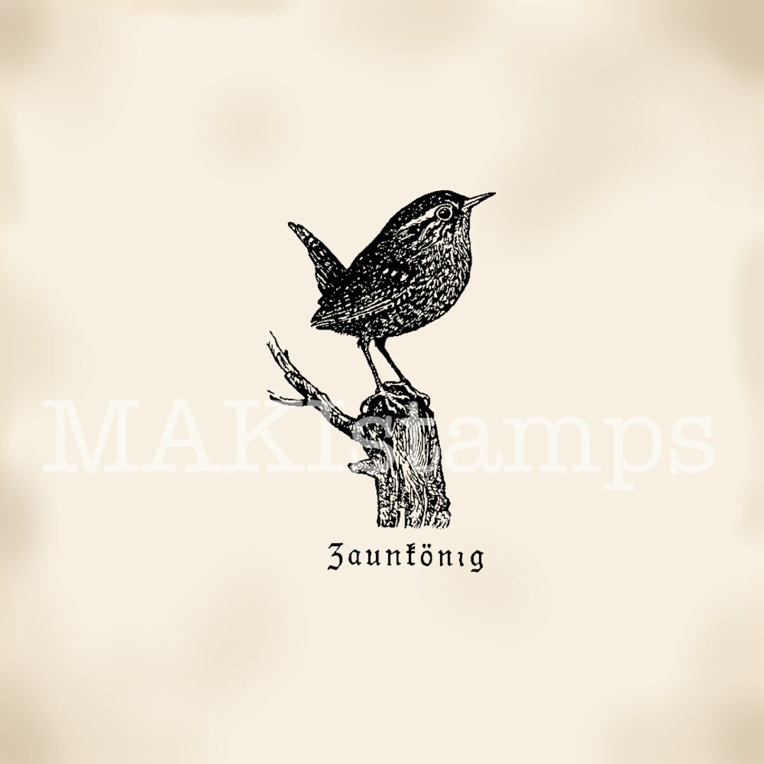 Wren Rubber Stamp / Small Bird Stamp - Unmounted or Cling Stamp (180211 ...