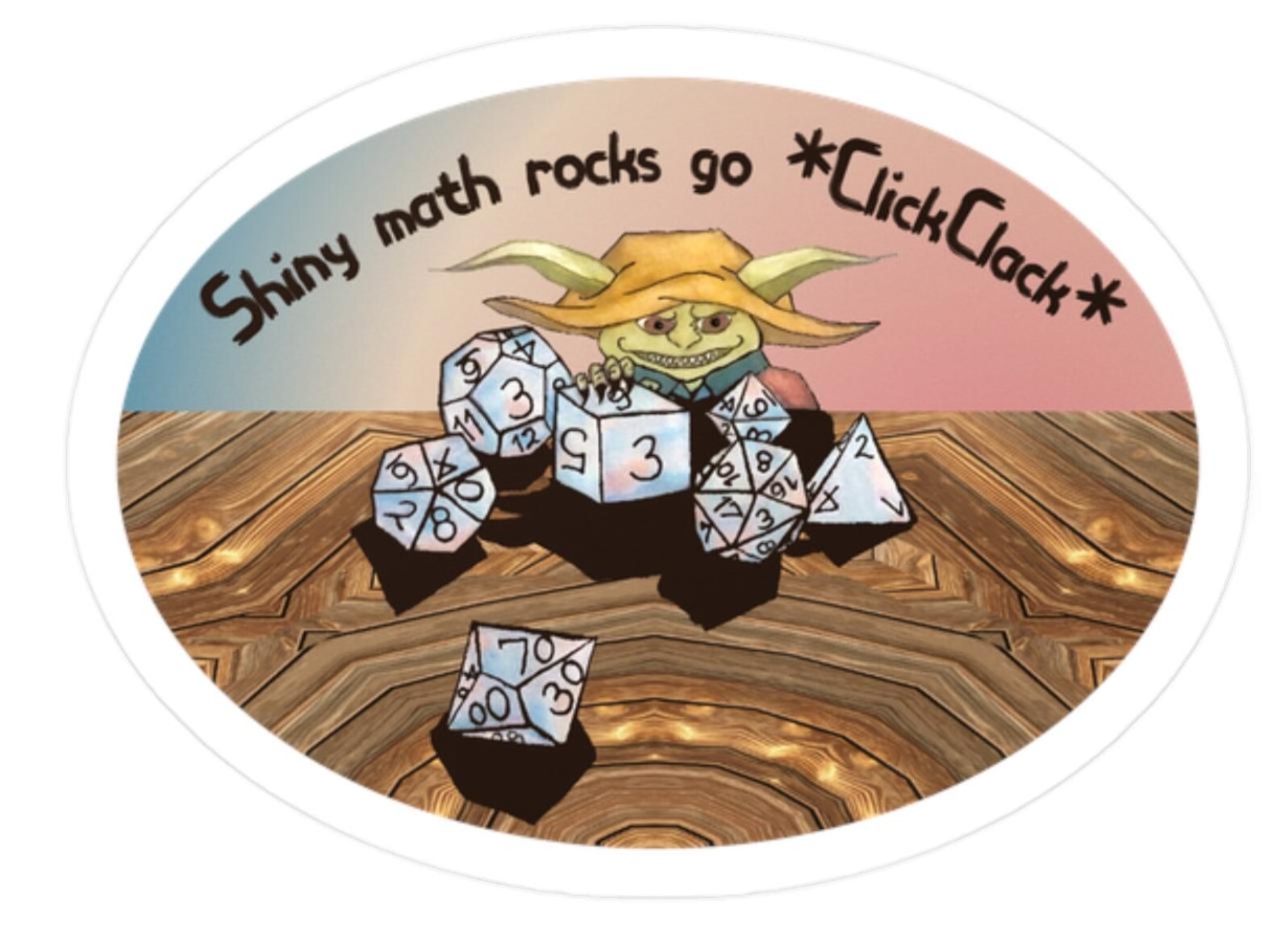 D&D Dice Goblin - Kiss-cut Vinyl Decals - Etsy