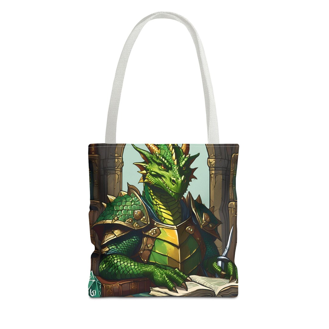 Dragon Armor Tote Bag, Dnd Dice Book Bag, Dungeons and Dragons Tote ...