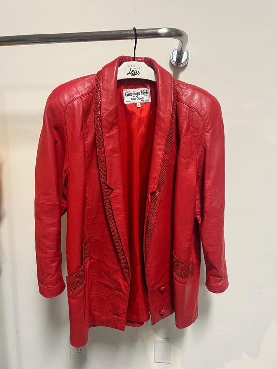 M - 80's Michael Hoban for North Beach Leather Croppe… - Gem