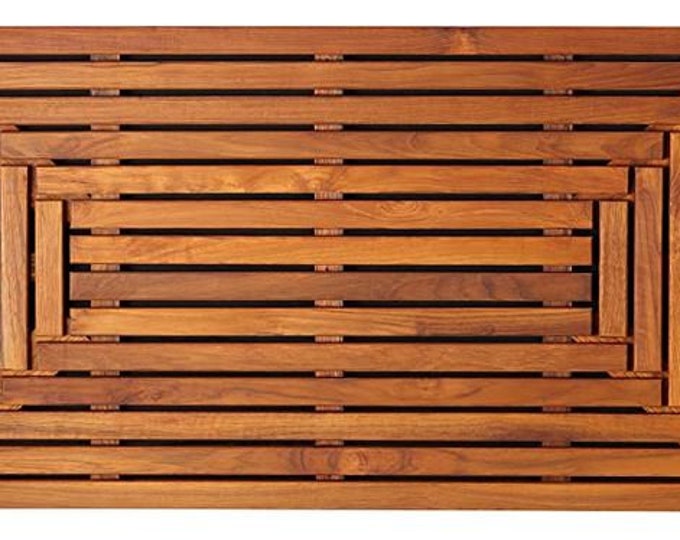 Bare Decor Giza Shower, Spa, Door Mat in Solid Teak Wood and Oiled ...