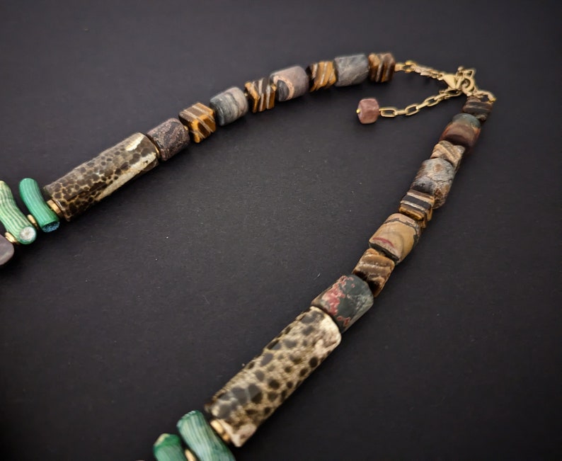 Big Bold Chunky Gemstone Statement Necklace Green Stone Bib - Etsy