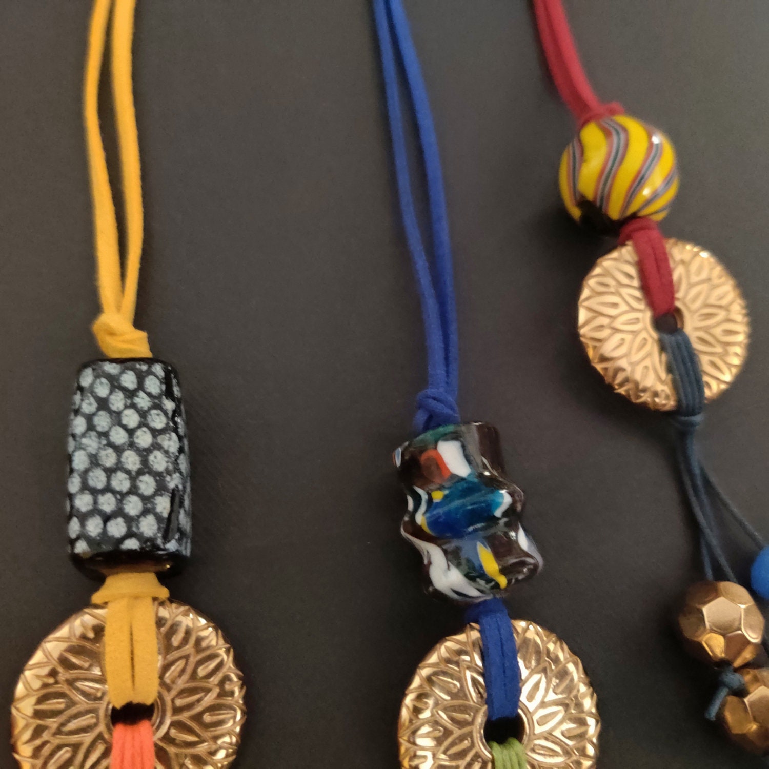 Colorful Bohemian Necklace, Long Boho Necklace, Bright Colors, Trendy ...