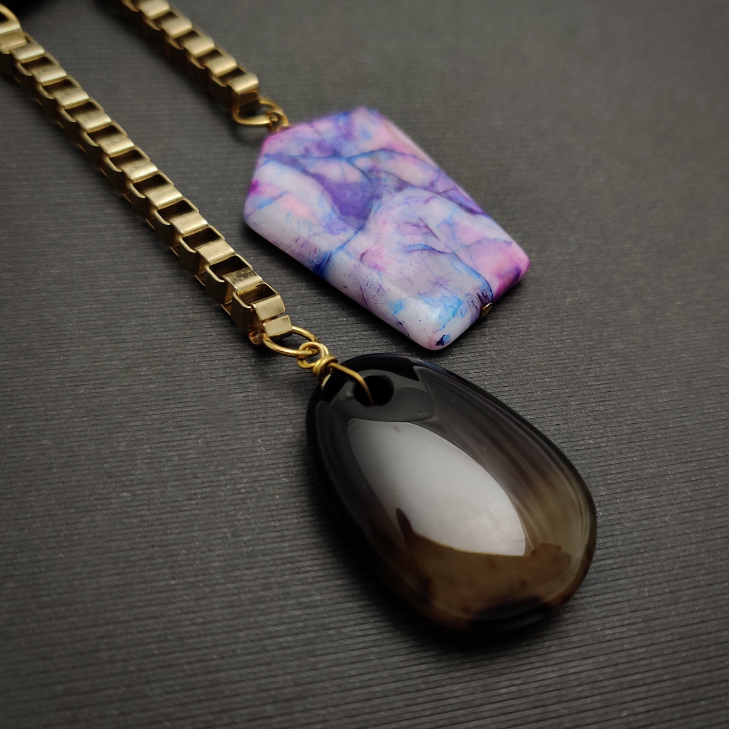 Abstract Statement Necklace Unique Modern Necklace Trendy Funky ...