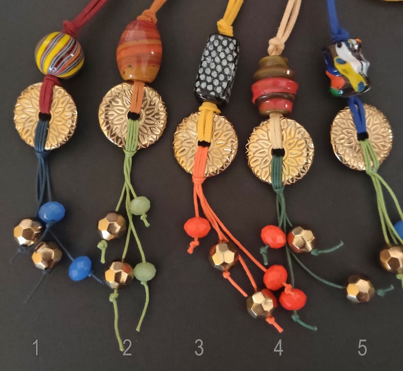 Colorful Bohemian Necklace, Long Boho Necklace, Bright Colors, Trendy ...