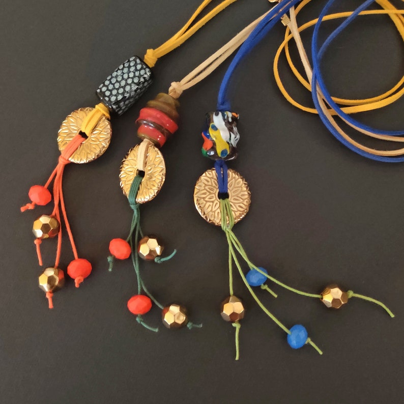 Colorful Bohemian Necklace, Long Boho Necklace, Bright Colors, Trendy ...