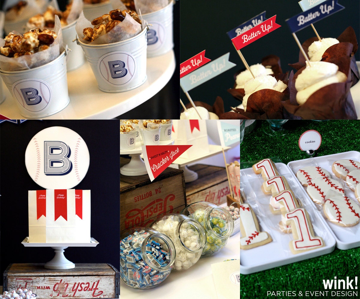 Baseball Party Instant Download / Pennant Flags / Baseball Printables ...