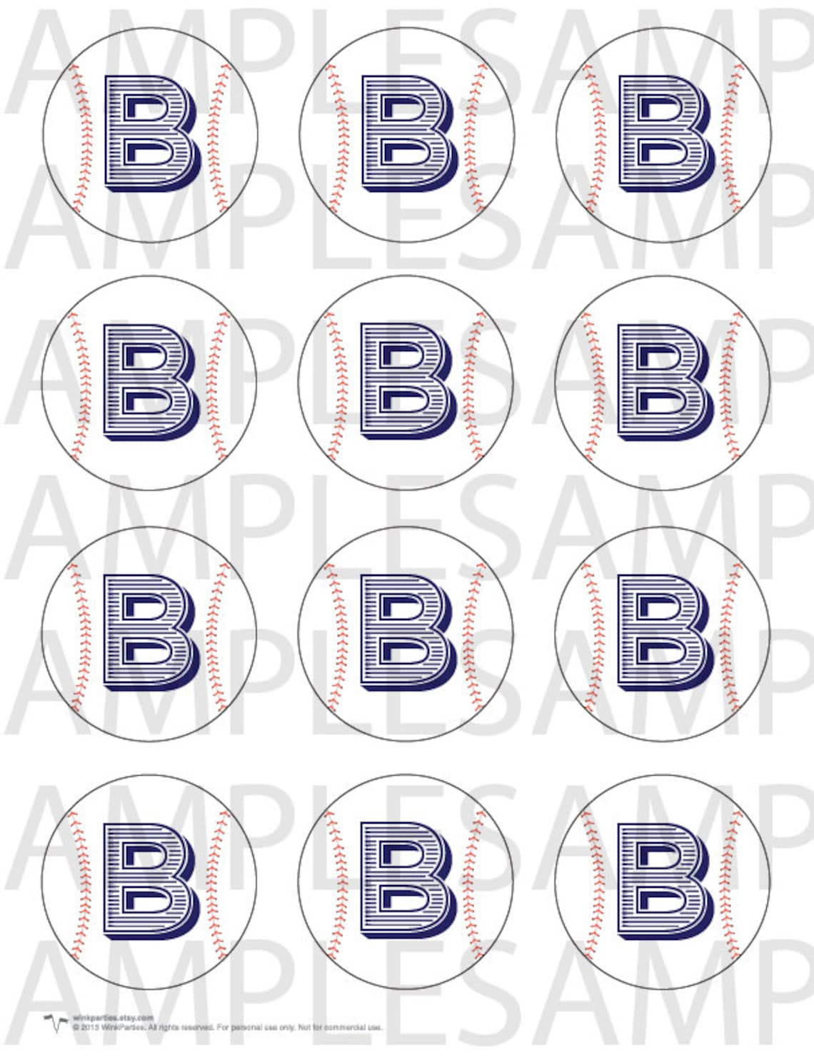 Baseball Party Instant Download / Baseball Stickers / Baseball ...